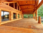 Double Wide Mobile Homes Look Great with Log Cabin Siding